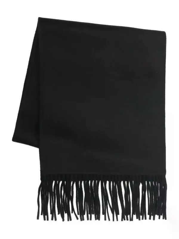 THE DYNAMIS STUDIO Fringed Wool Scarf - Black