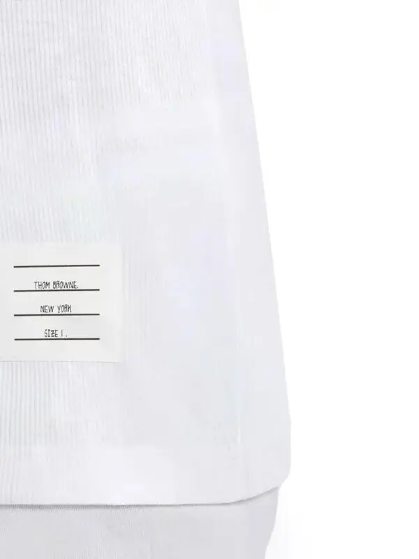 Thom Browne Ribbed Logo-appliqué Tank Top