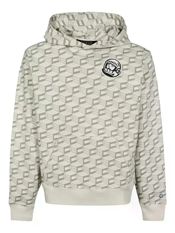 BILLIONAIRE BOYS CLUB Geometric-pattern Hoodie With Logo Patch