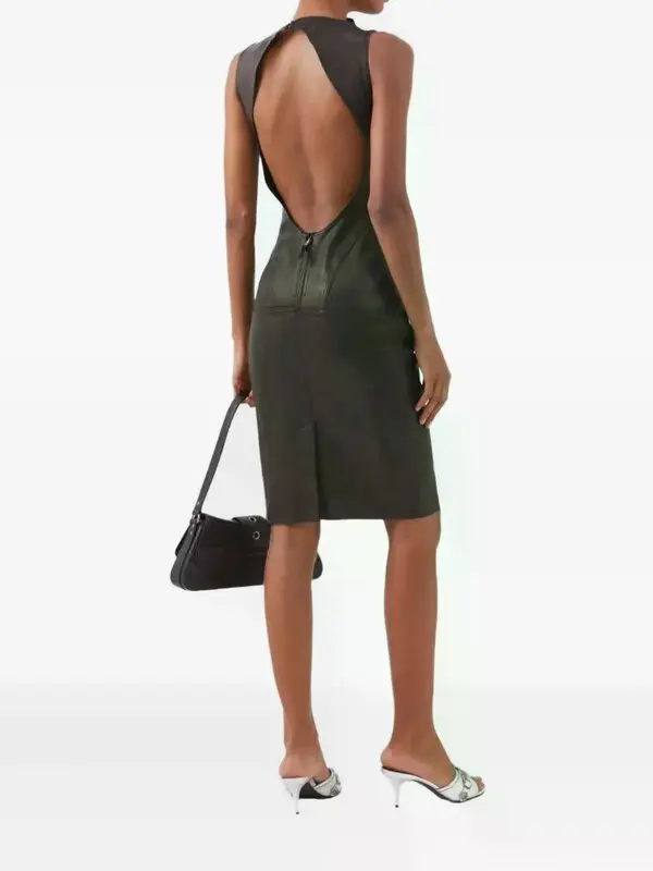 strapless open back dress Open Back Leather Dress M main image 1