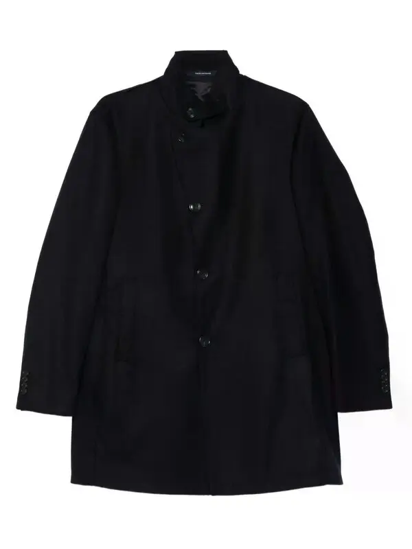Tagliatore Mandarin-collar Button Coat