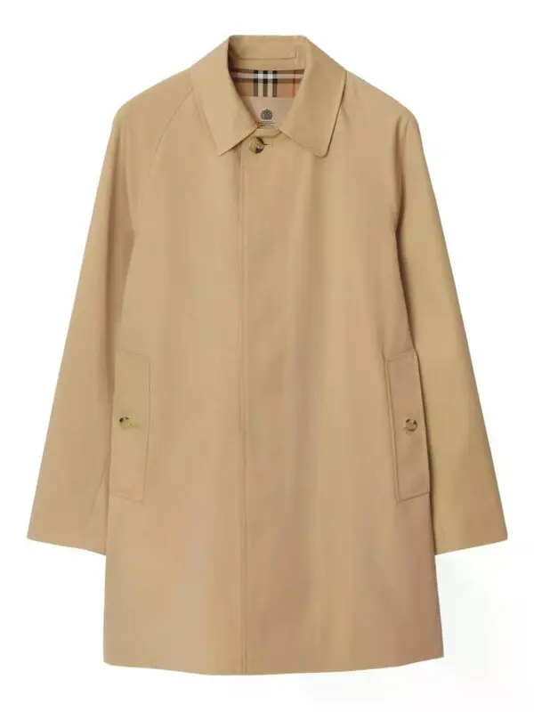 Burberry Raglan-sleeve Button Trench Coat