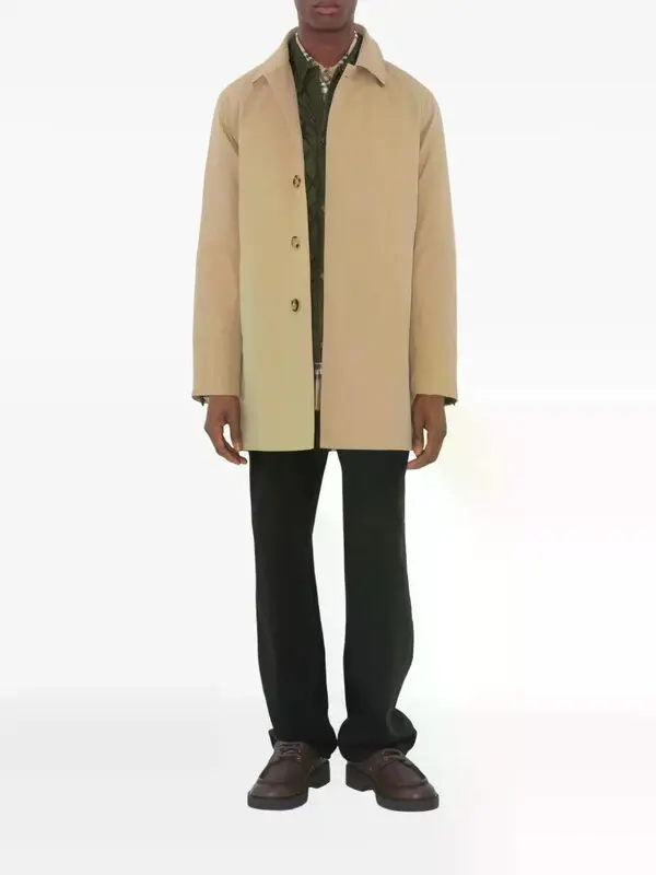 Burberry Raglan-sleeve Button Trench Coat