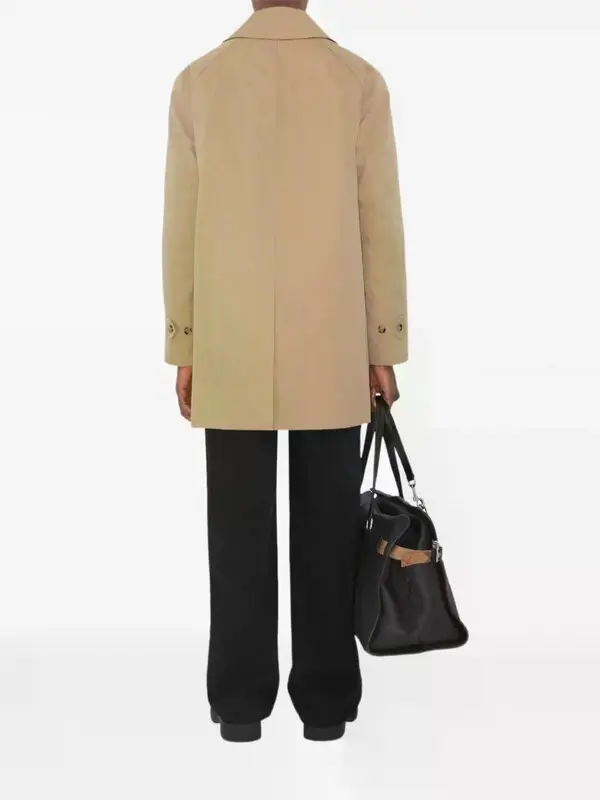 Burberry Raglan-sleeve Button Trench Coat