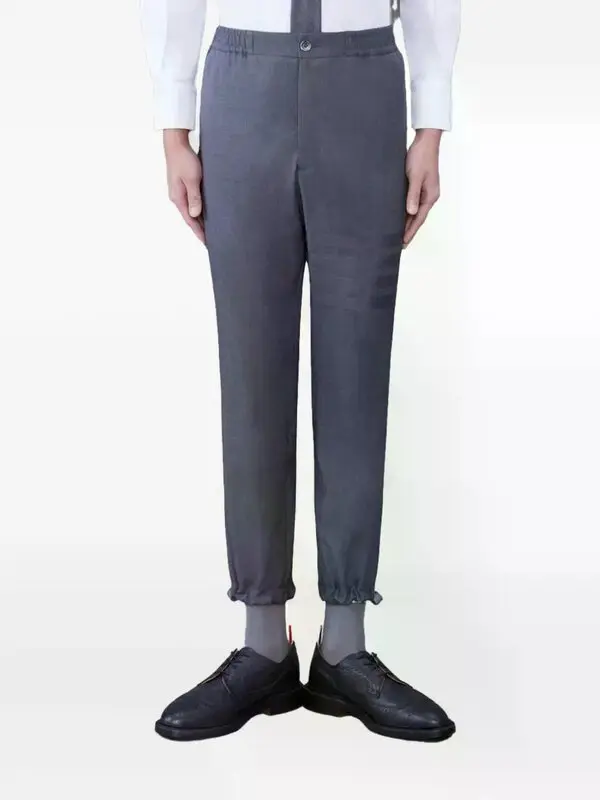 Thom Browne Stripe-detail Elasticated-cuff Trousers