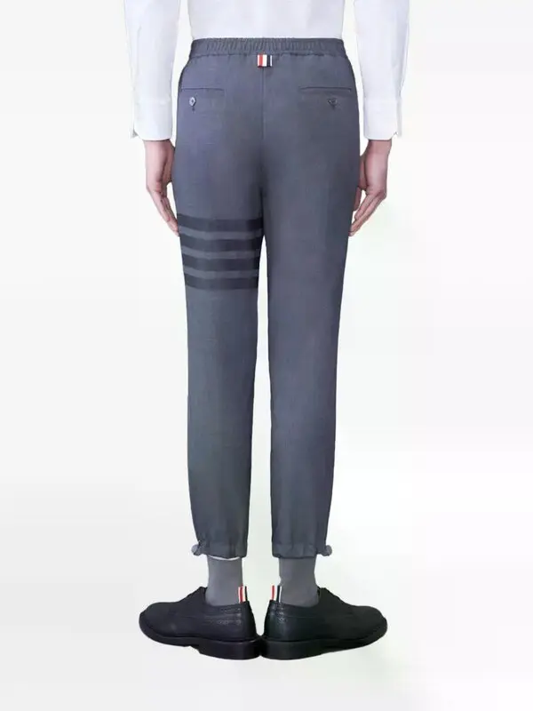 Thom Browne Stripe-detail Elasticated-cuff Trousers