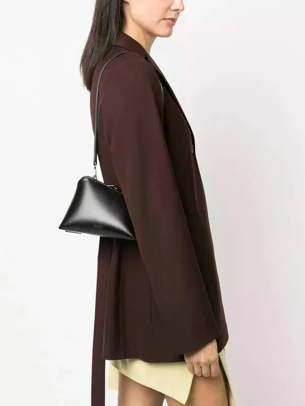 Attico Leather Clutch With Detachable Strap