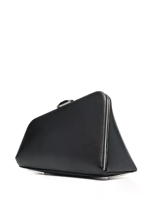 Attico Leather Clutch With Detachable Strap