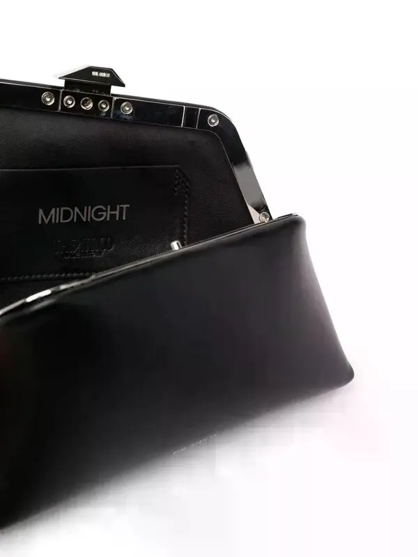Attico Leather Clutch With Detachable Strap