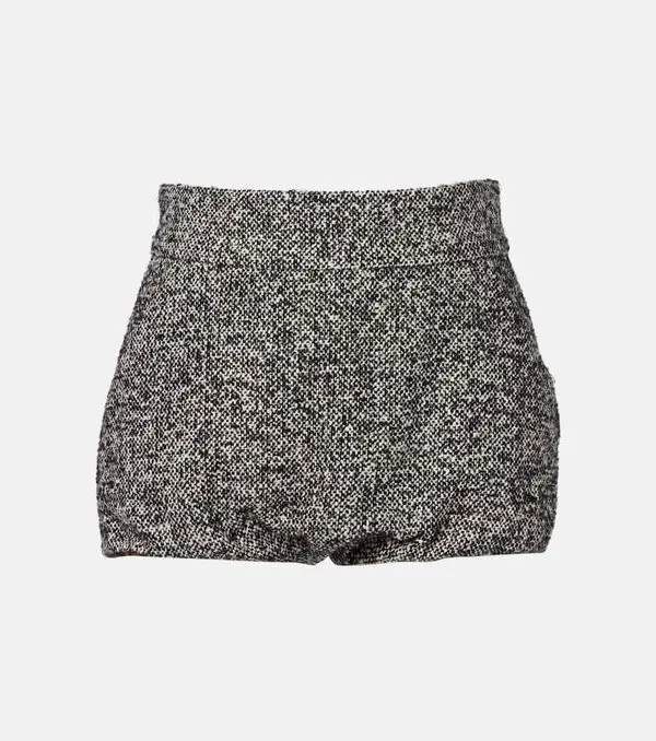 Dolce & Gabbana Wool And Silk-blend High-rise Shorts - Multicoloured