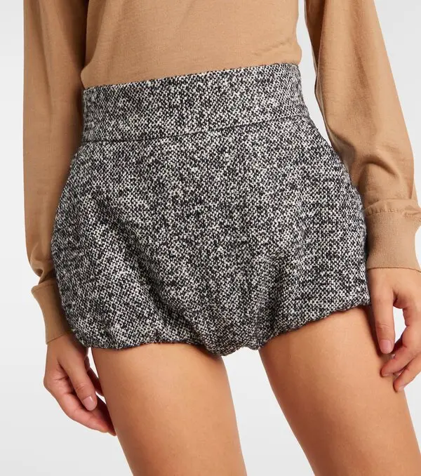 Dolce & Gabbana Wool And Silk-blend High-rise Shorts