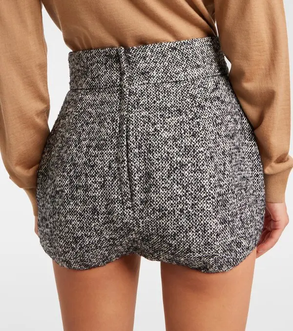 Dolce & Gabbana Wool And Silk-blend High-rise Shorts