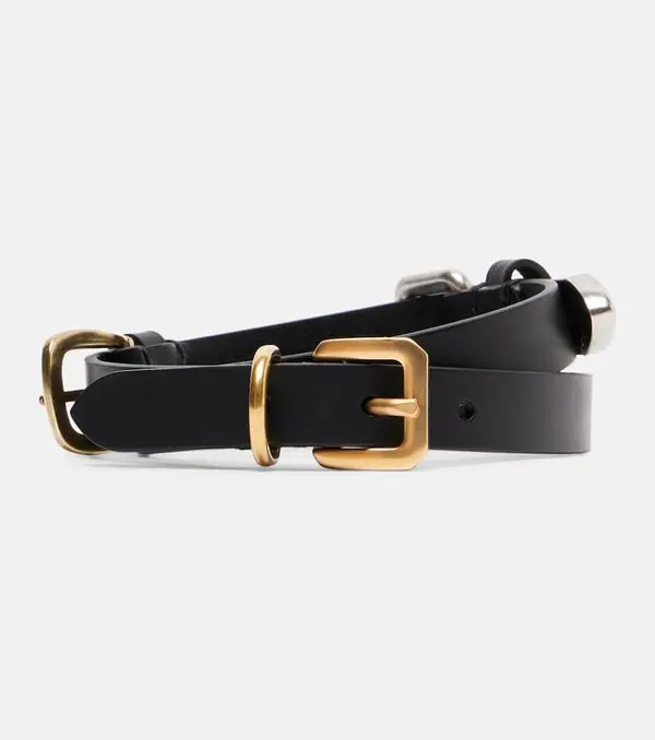 Etro Embellished Leather Belt - Black