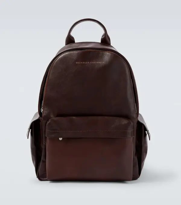 Brunello Cucinelli Leather Backpack - Brown