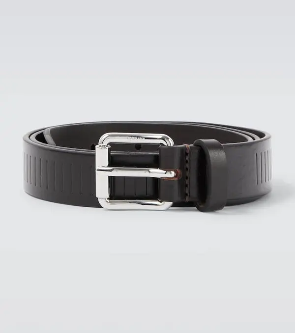 LEMAIRE Rail Leather Belt - Brown