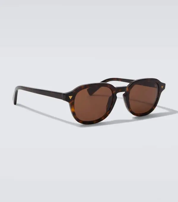 Bottega Veneta Triangle Stud Round Sunglasses