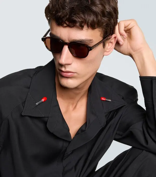 Bottega Veneta Triangle Stud Round Sunglasses