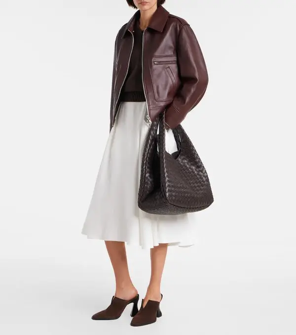 Bottega Veneta Large Campana Shoulder Bag - Brown