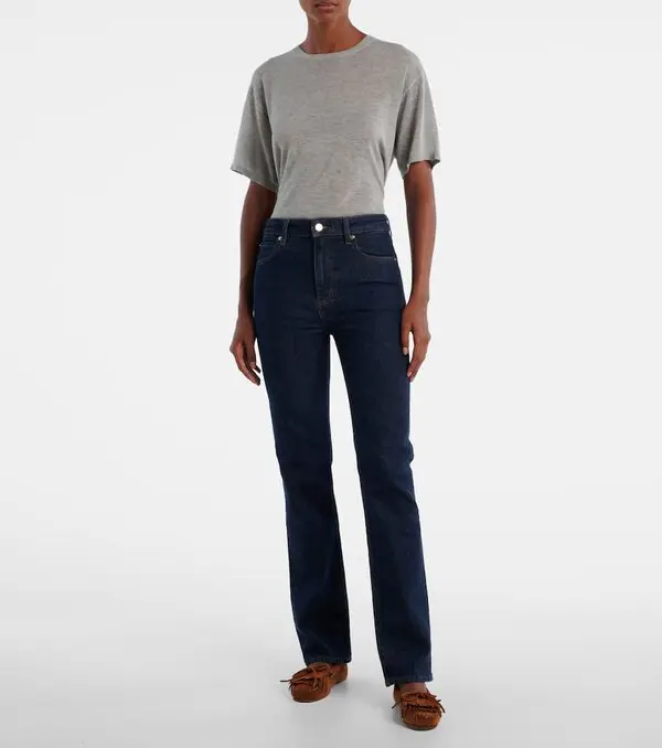 FRAME Ruler Mid-rise Straight Jeans
