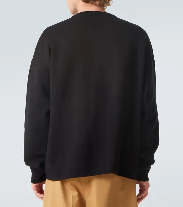 Loewe Anagram Embroidered Sweater - Black
