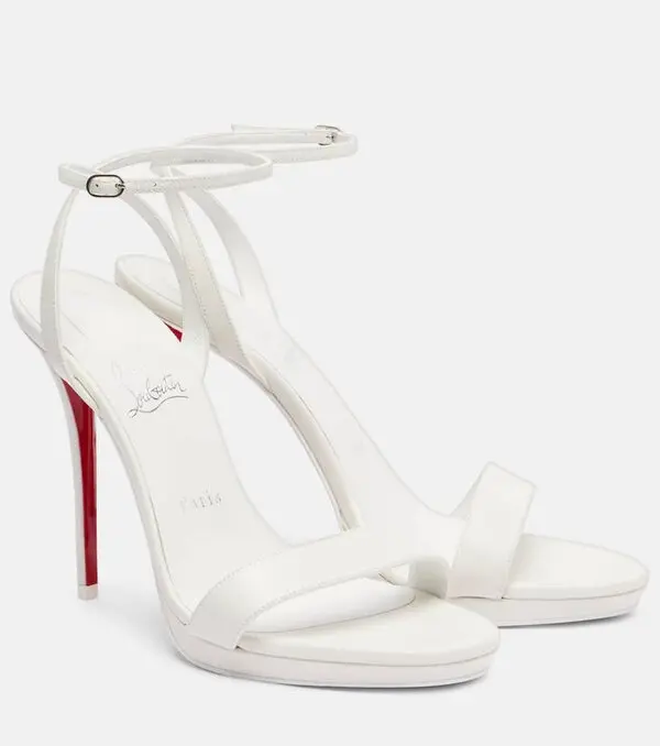 CHRISTIAN LOUBOUTIN Miss Z 120 Leather Sandals - White