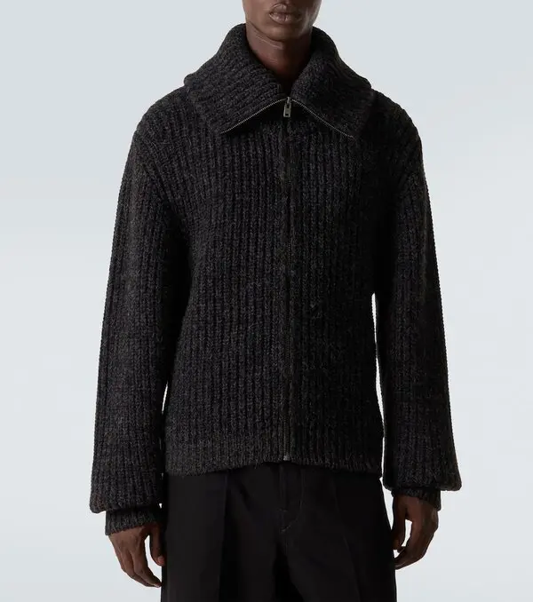 LEMAIRE Alpaca And Yak Wool Zip-up Cardigan