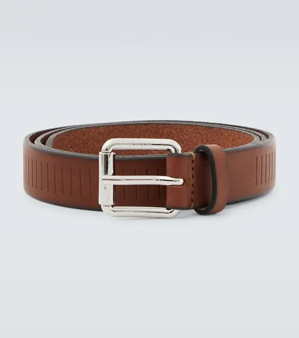 LEMAIRE Rail Leather Belt - Brown
