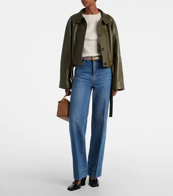 FRAME The Streamline Mid-rise Wide-leg Jeans - Blue