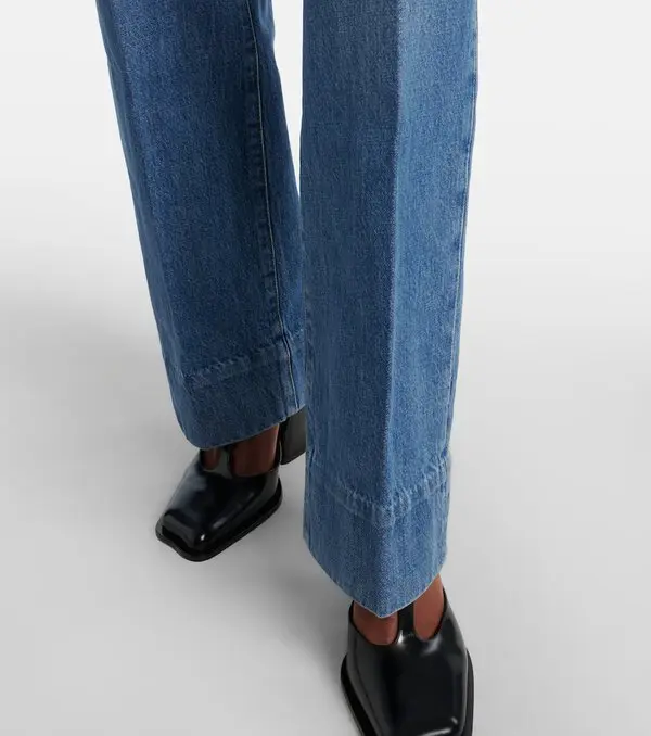 FRAME The Streamline Mid-rise Wide-leg Jeans - Blue