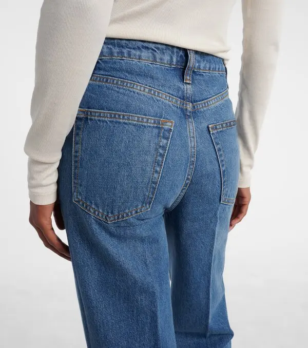FRAME The Streamline Mid-rise Wide-leg Jeans - Blue