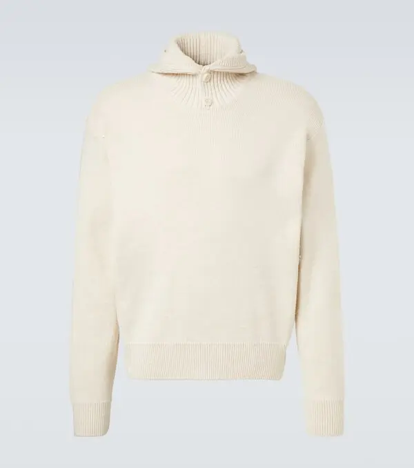 LEMAIRE Hooded Alpaca And Wool-blend Sweater