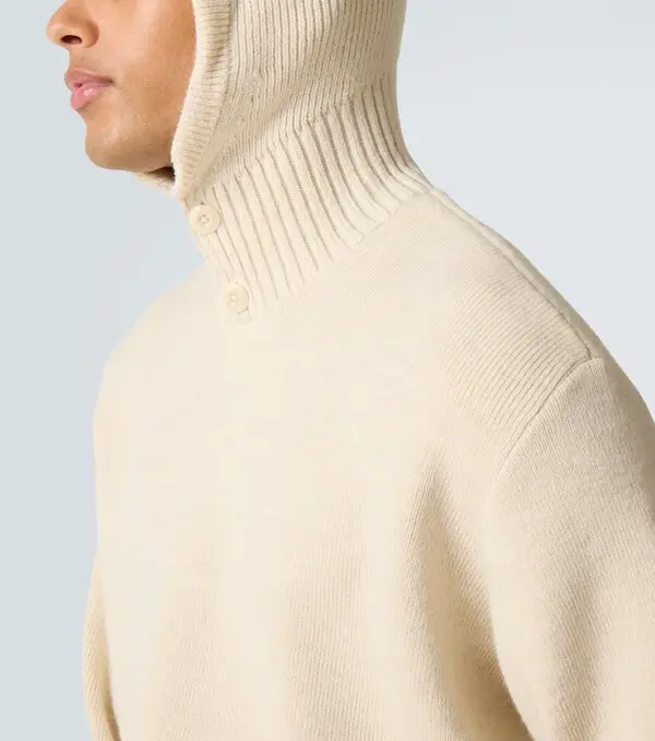 LEMAIRE Hooded Alpaca And Wool-blend Sweater