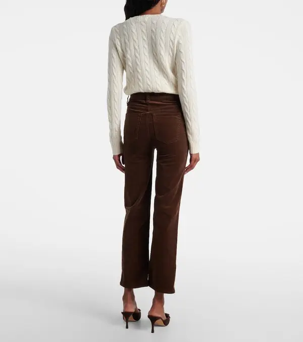 FRAME Le Sleek Mid-rise Straight Jeans - Brown