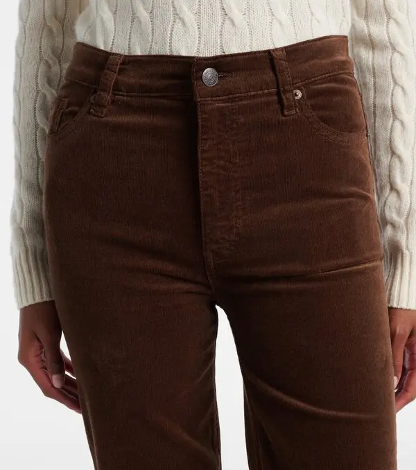 FRAME Le Sleek Mid-rise Straight Jeans - Brown