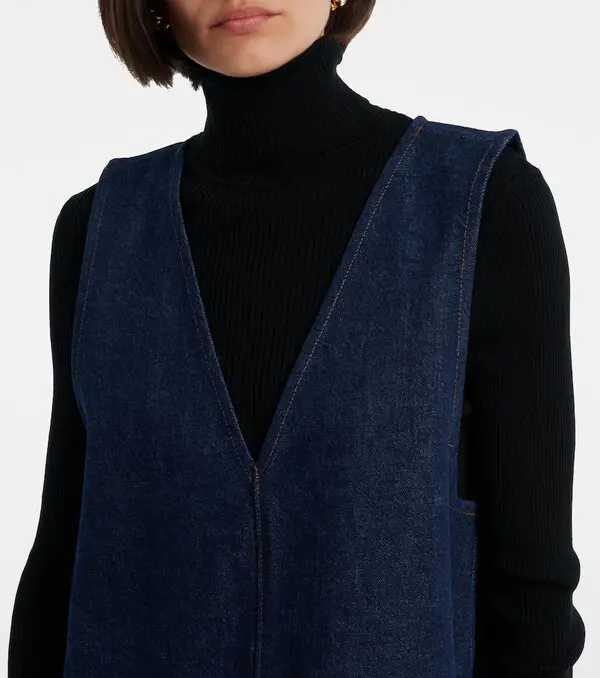 FRAME Pinafore Denim Minidress - Blue