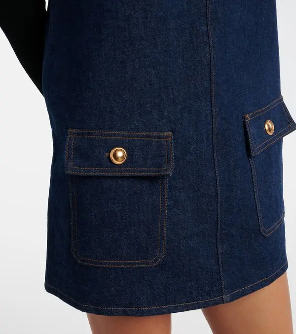 FRAME Pinafore Denim Minidress - Blue