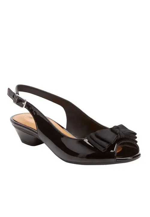 COMFORTVIEW The Reagan Slingback With Bow Detailing - Black