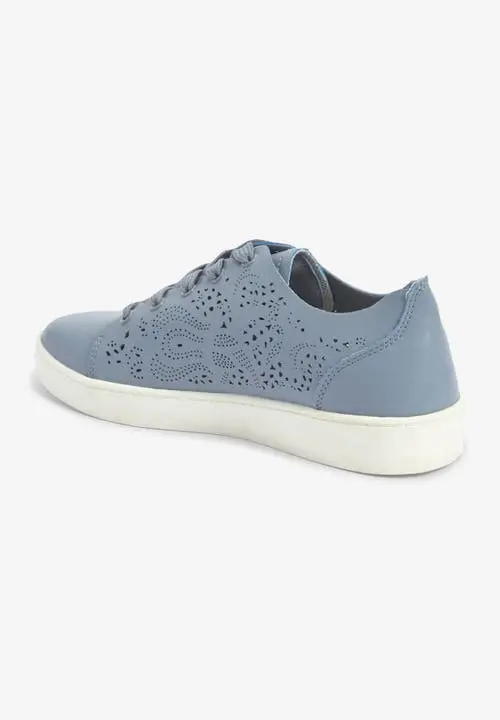 COMFORTVIEW The Leanna Laser Cut Sneaker - Chambray
