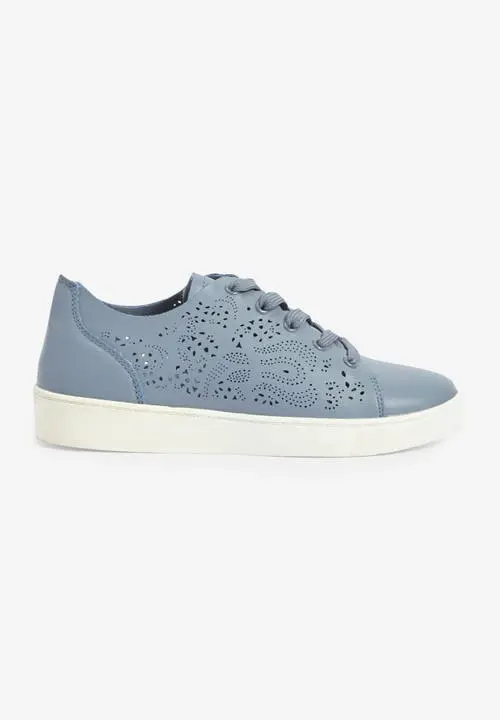 COMFORTVIEW The Leanna Laser Cut Sneaker - Chambray