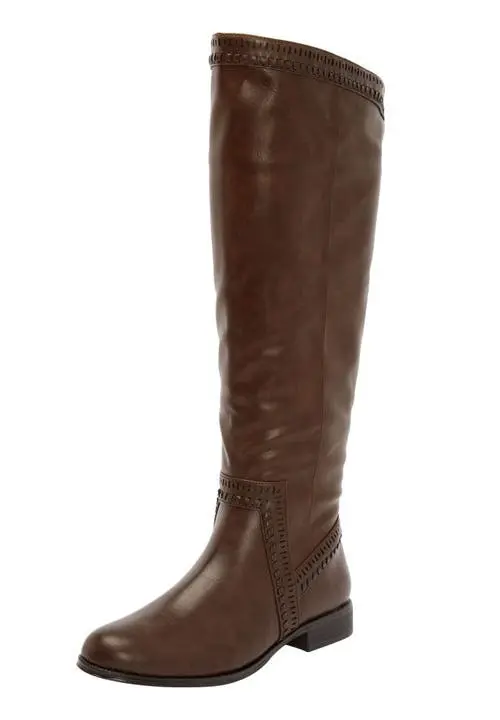 COMFORTVIEW The Malina Tall Wide Calf Boots - Brown