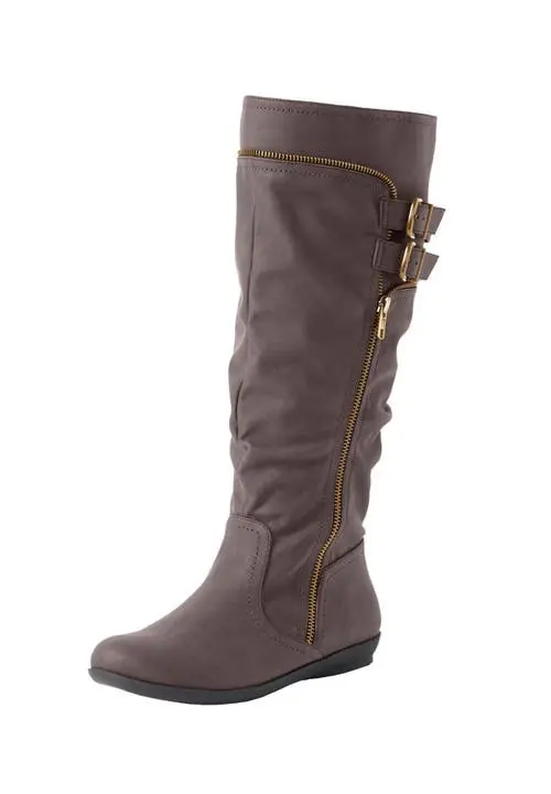 COMFORTVIEW Pasha Wide-calf Boots - Dark Brown