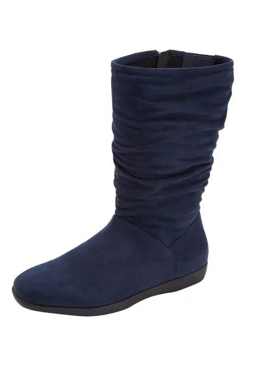 COMFORTVIEW Aneela Wide Calf Boots - Navy