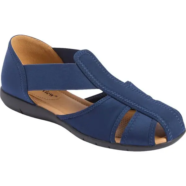COMFORTVIEW The Cheryl Stretch Neoprene Flat - Navy