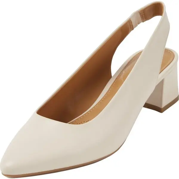 COMFORTVIEW The Mea Slingback Block Heel - Bone
