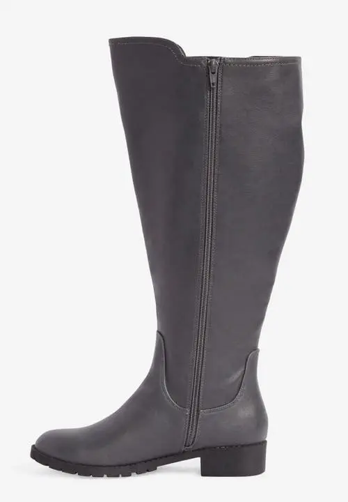 COMFORTVIEW The Milan Wide Calf Boot - Grey