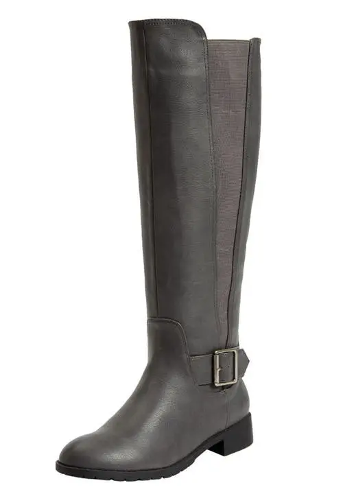 COMFORTVIEW The Milan Wide Calf Boot - Grey