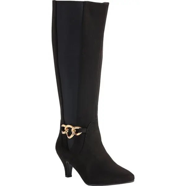 COMFORTVIEW The Rosey Tall Wide Calf Boots - Black