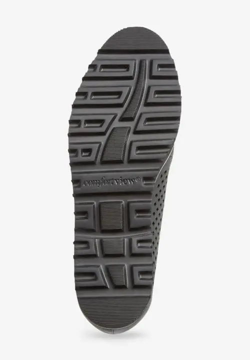 COMFORTVIEW The Essence Slip-on Loafer With Perforated Upper And Lug Sole - Black