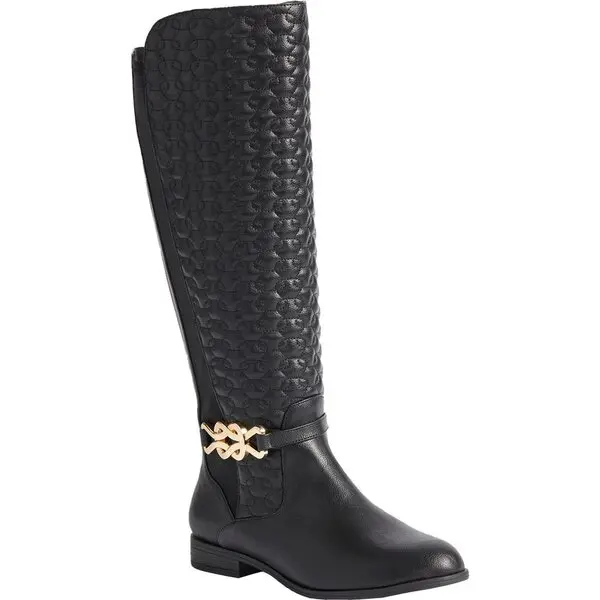 COMFORTVIEW The Viona Tall Wide Calf Boots - Black