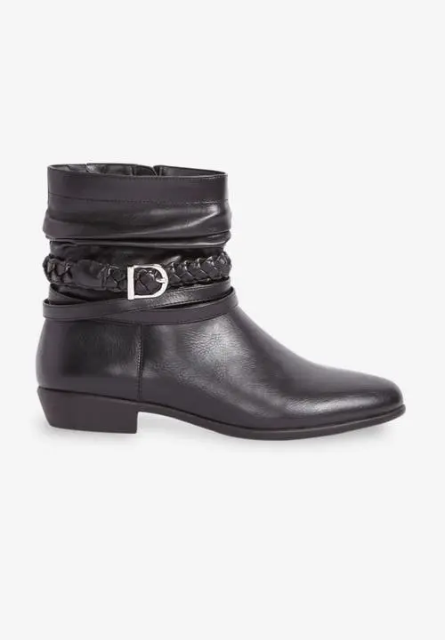 COMFORTVIEW The Mickey Bootie With Braided Detailing - Black